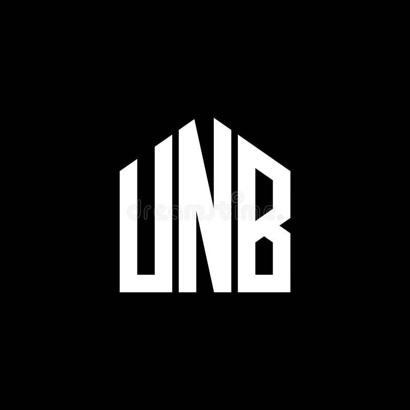 UNB Letter Logo Design on BLACK Background. UNB Creative Initials ...