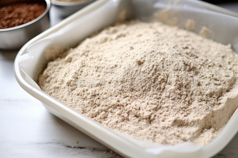 Unbaked Sprouted Grain Bread Dough on a Floured Surface Stock Image ...