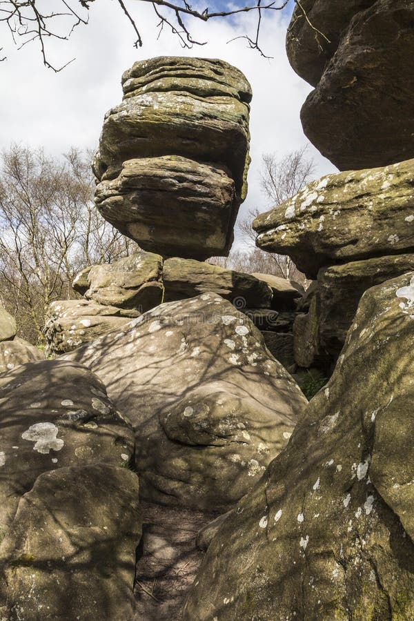 Unbalanced Structure at Brimham Rocks, North Yorkshire in England ...