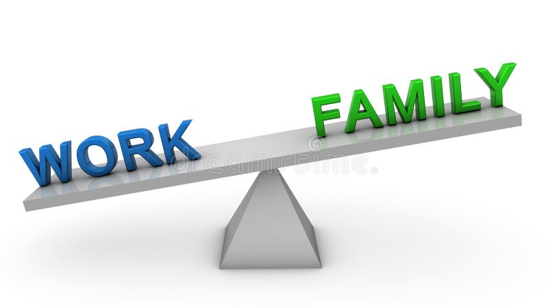 Unbalanced Work and family stock illustration. Illustration of behavior ...