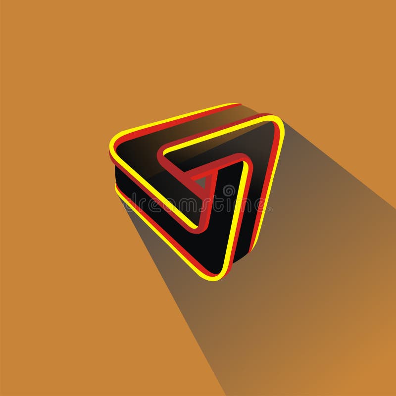 Unique Triangle stock illustration. Illustration of illusion - 106272130