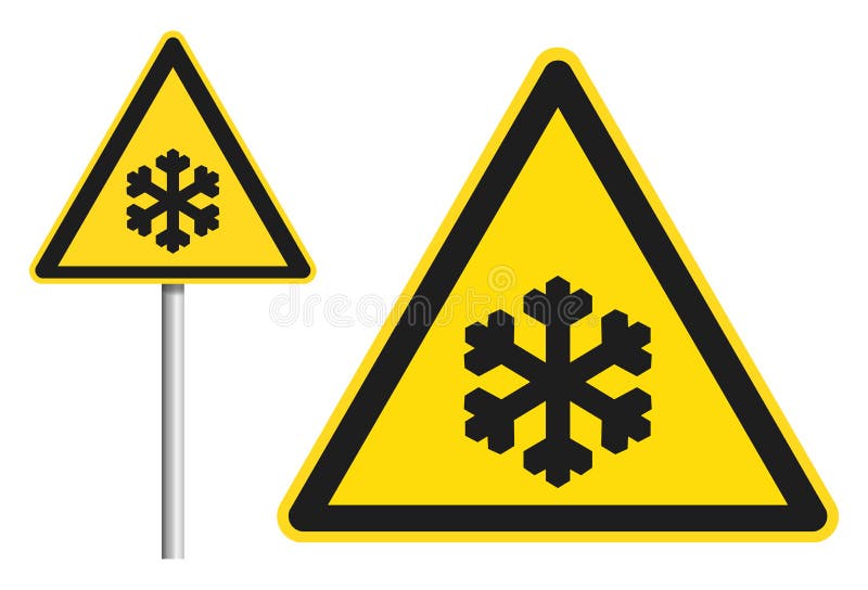 Ice Sign Slippery Warning Stock Illustrations – 415 Ice Sign Slippery ...