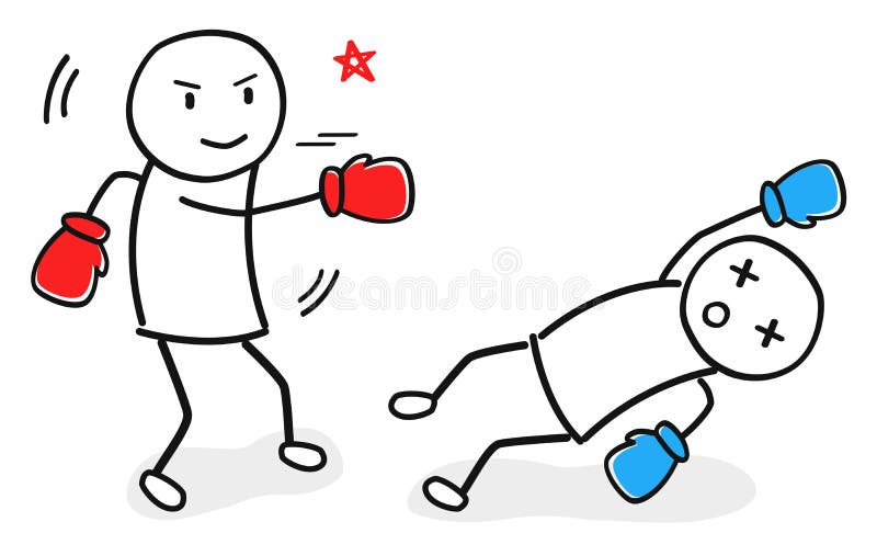 Boxing Match Cartoon stock vector. Illustration of boxer - 182352347