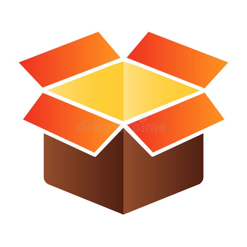 Unpacking Flat Icon. Box Unpack Blue Icons in Trendy Flat Style Stock ...