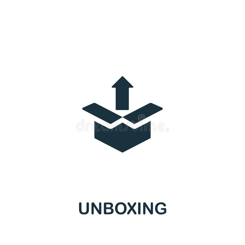Unboxing Line Logo Template. Stock Vector - Illustration of home ...
