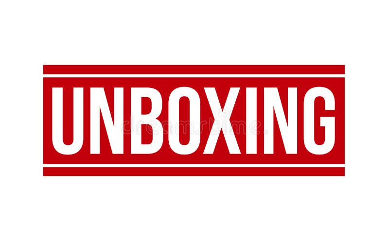 Unboxing Rubber Stamp. Red Unboxing Rubber Grunge Stamp Seal Vector ...