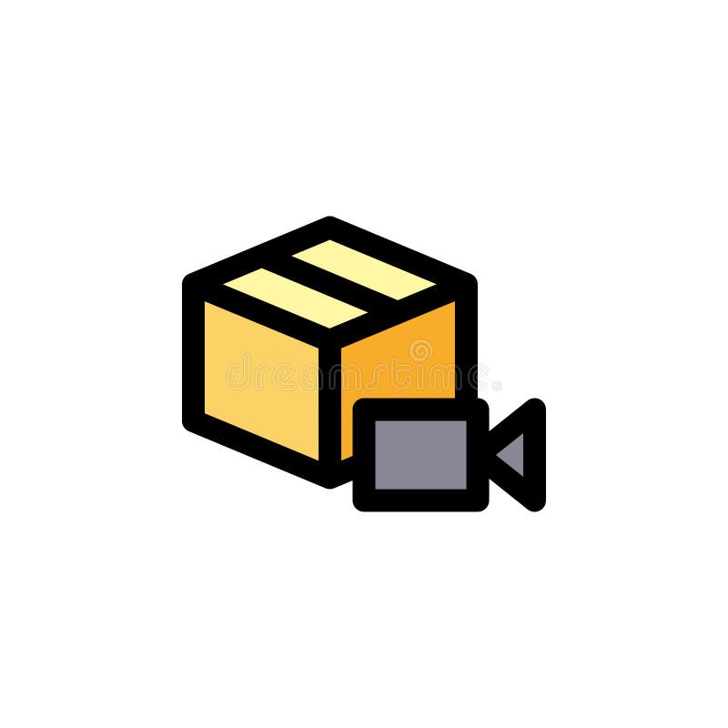 Unboxing Video Icon stock vector. Illustration of delivery - 266542621