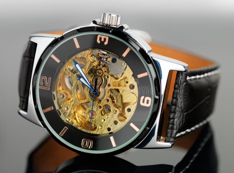 Unbranded Traditional Wrist Watch Stock Image - Image of reflection ...
