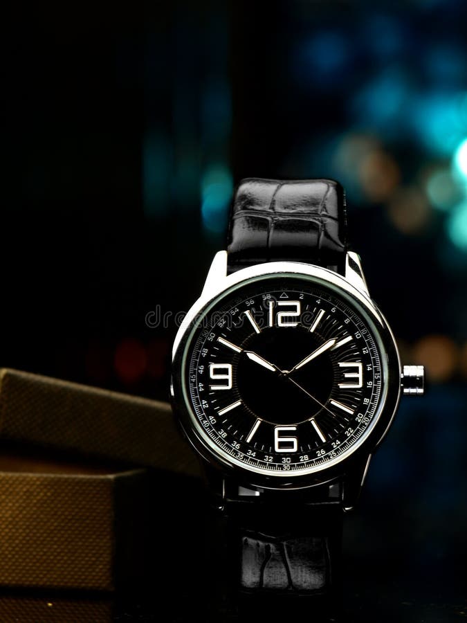 Unbranded Unisex Analog Watch in Black Stock Image - Image of life ...