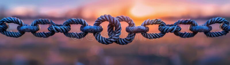 Unbreakable Bond a Chain Link Symbol of Devoted Union, Heartfelt ...