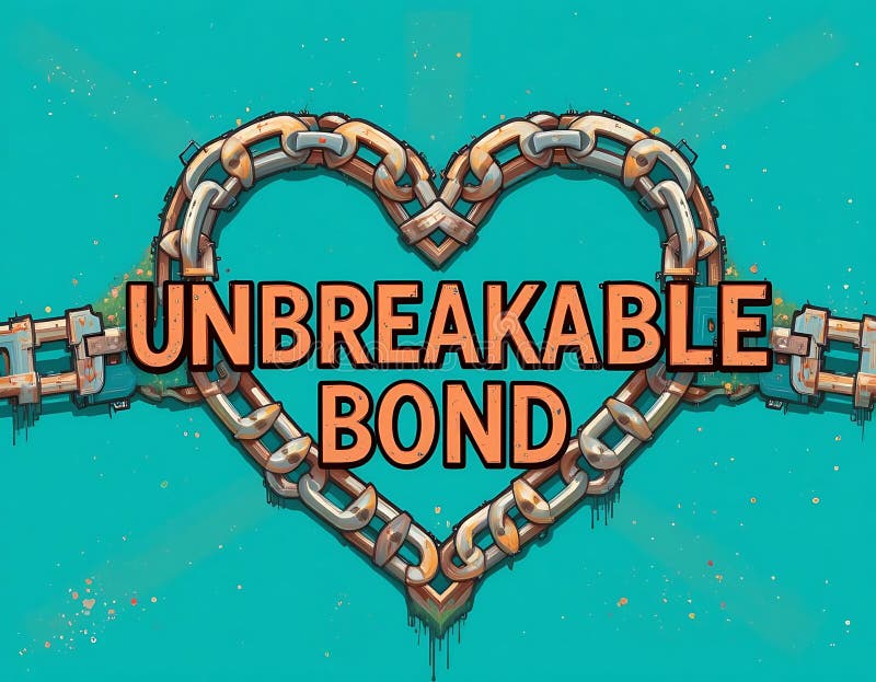 Unbreakable Bond Heart Shaped Chain Link Design Stock Illustration ...