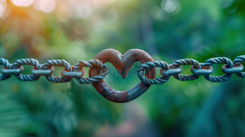 Unbreakable Bond Heart-Shaped Chain Symbol of Love, Devoted Union, and ...