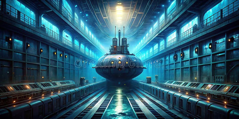 Fortress Futureproof Underwater Data Center Stock Illustrations – 1 ...