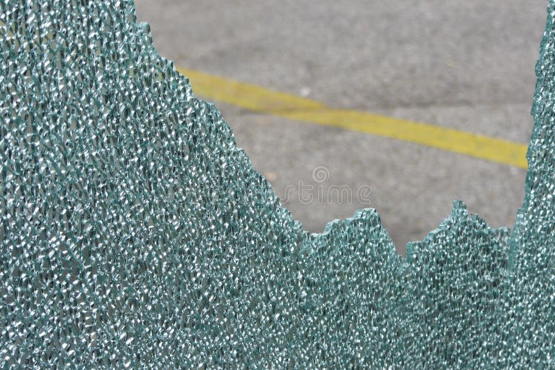 Unbreakable Glass Damaged by Crash Stock Image - Image of damaged ...