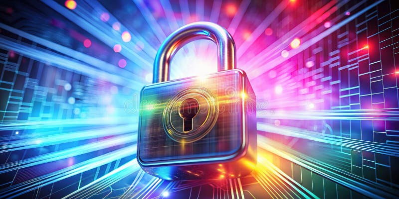 Unbreakable Phone Security a Hovering Padlock Symbolizes Superior ...