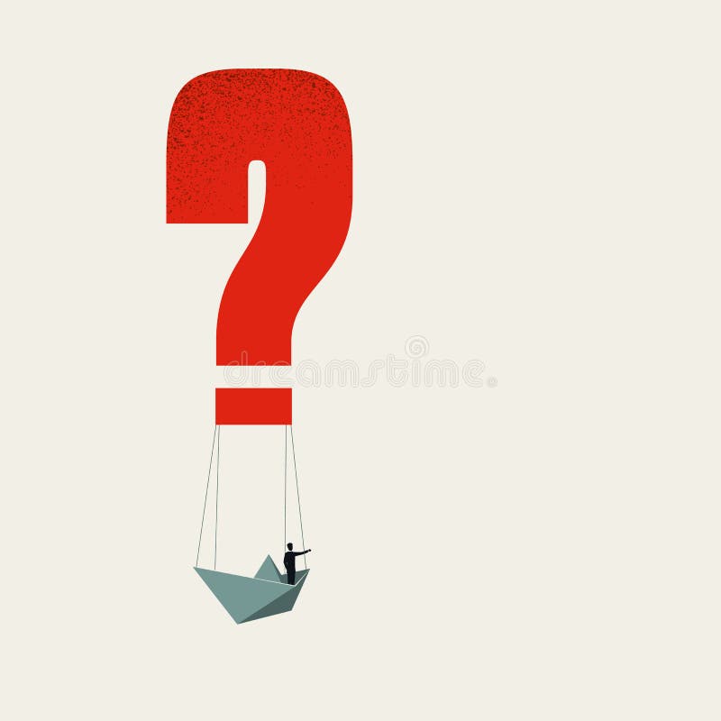 Uncertain Business Future Vector Concept. Symbol of Unknown, Lack of ...