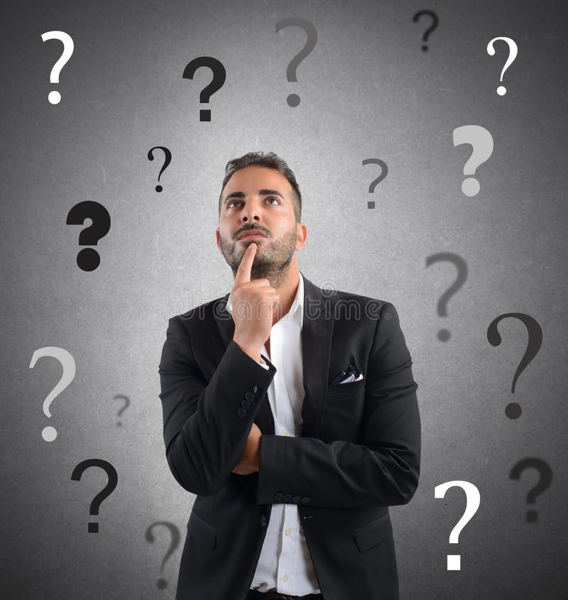 Question mark business man stock photo. Image of coat - 2646618
