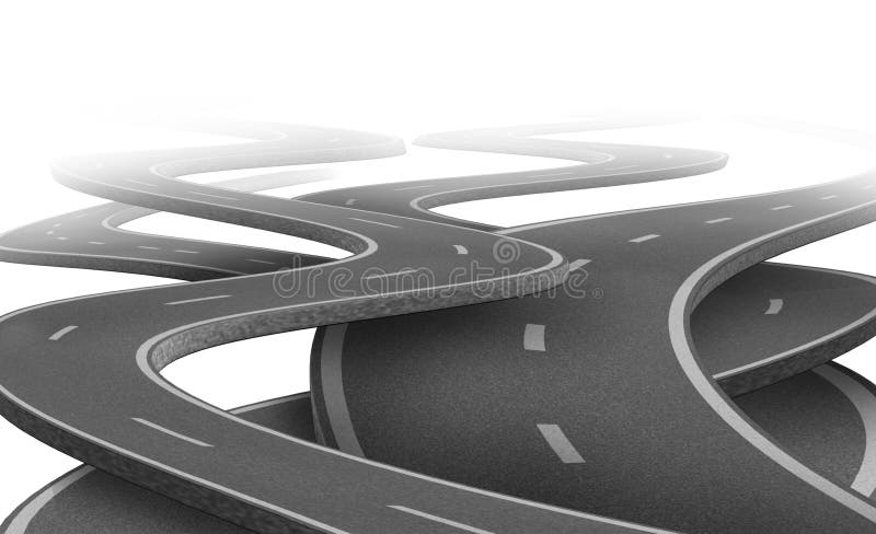 Uncertain path and future stock illustration. Illustration of path ...