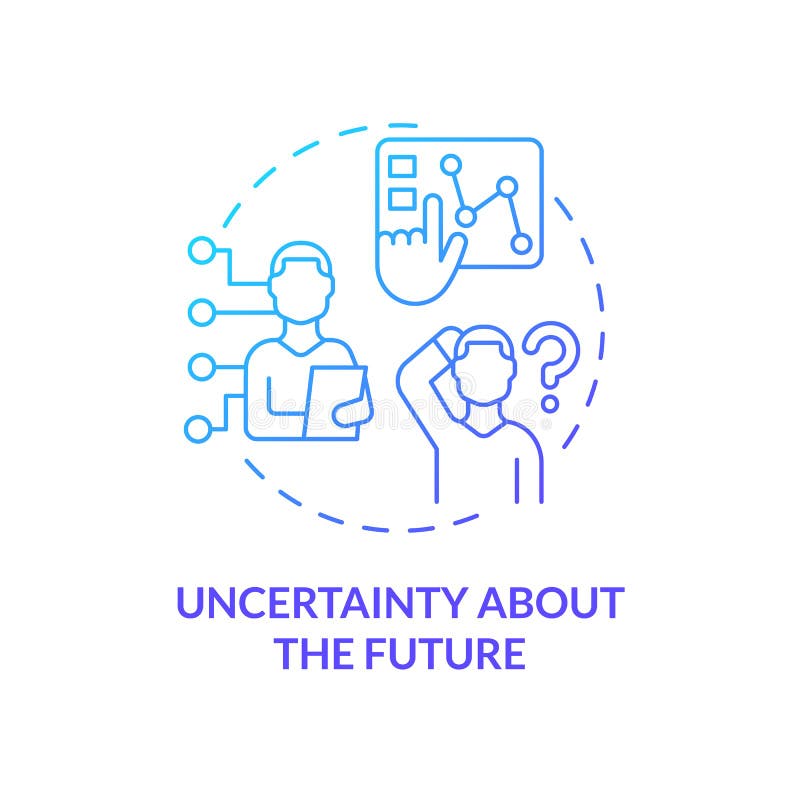 Uncertainty about Future Blue Gradient Concept Icon Stock Vector ...