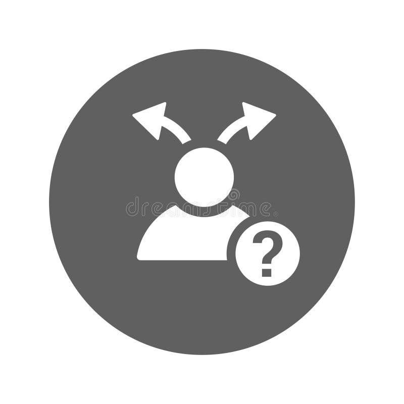 Uncertainty Icon. Line, Outline Design Stock Vector - Illustration of ...