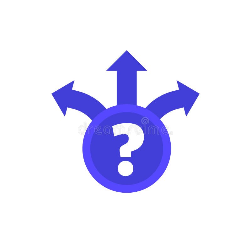 Uncertainty Icon on White, Decision Making Vector Stock Vector ...