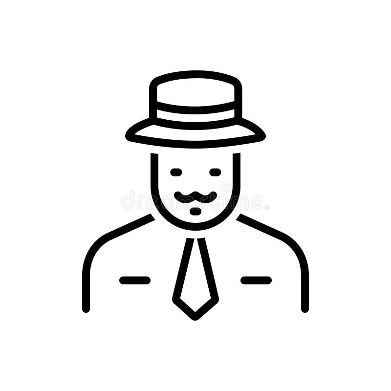 Black Line Icon for Uncle, Family and Parent Stock Illustration ...