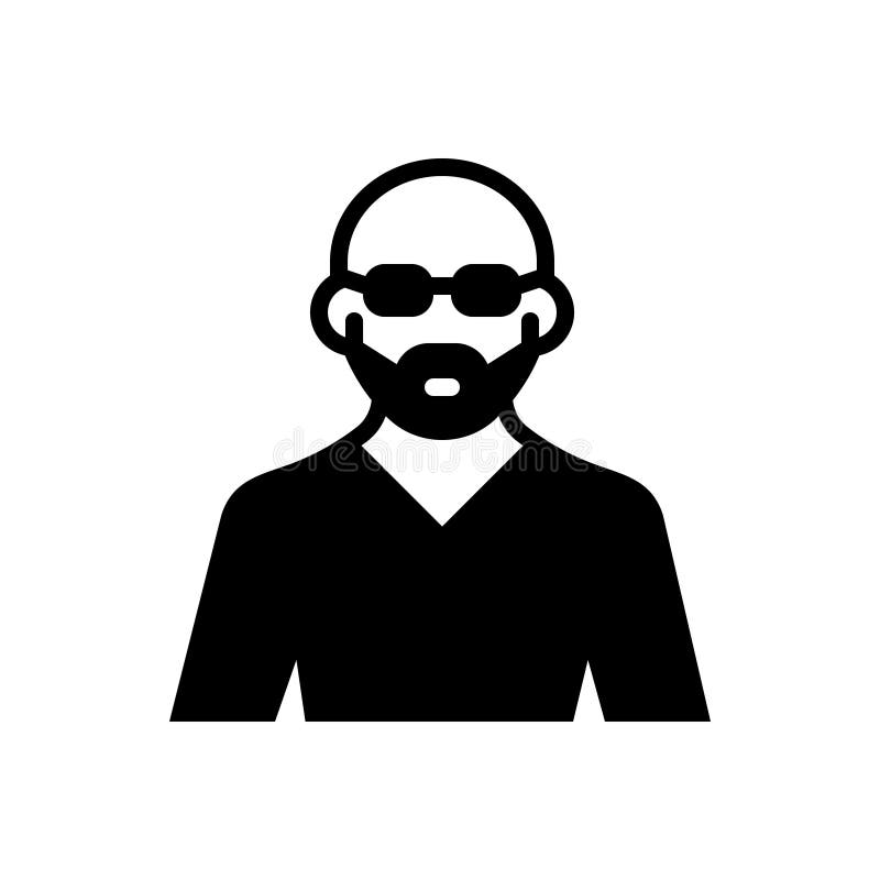 Black Solid Icon for Uncle, Person and Human Stock Vector ...