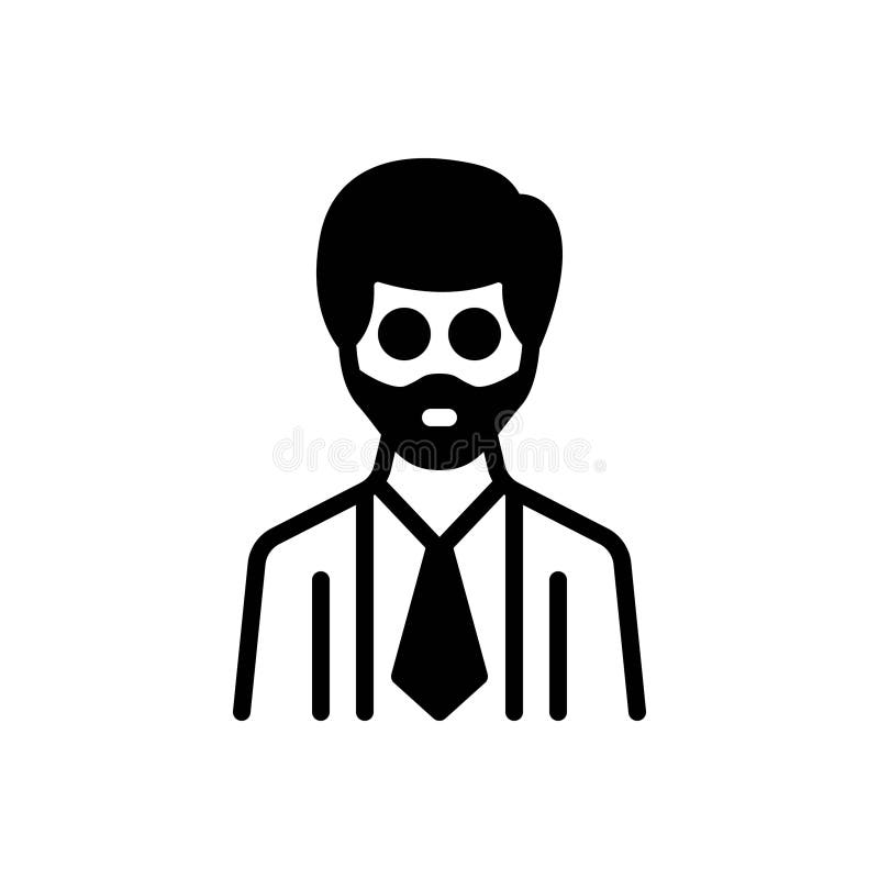 Black Solid Icon for Uncle, Relations and Father Stock Illustration ...