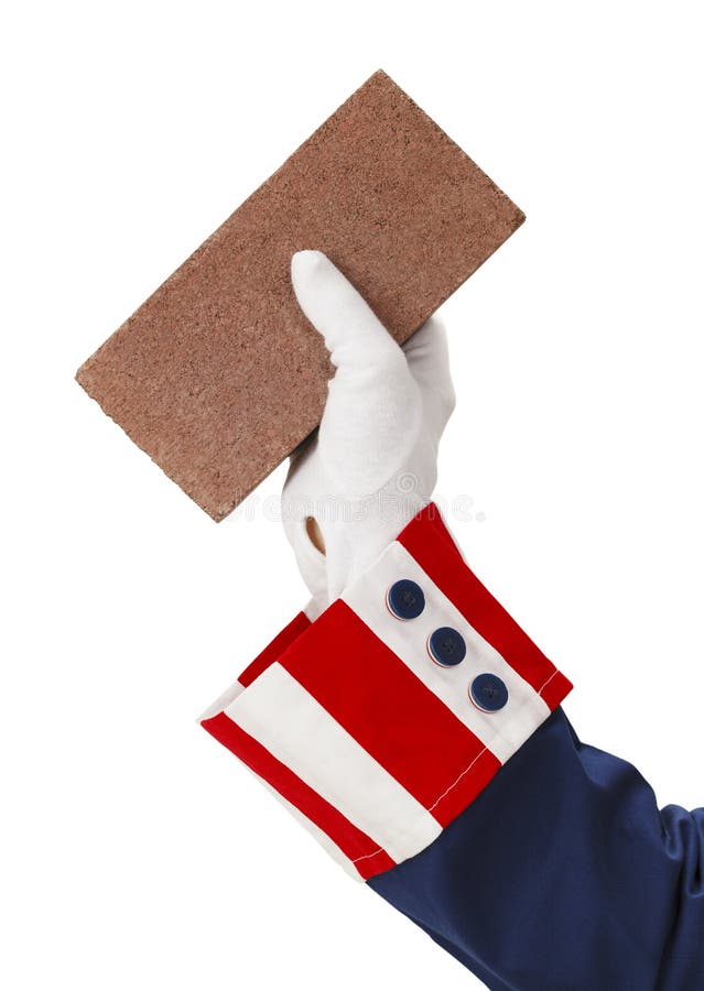 Uncle Sam and Brick stock photo. Image of order, wall - 85002180