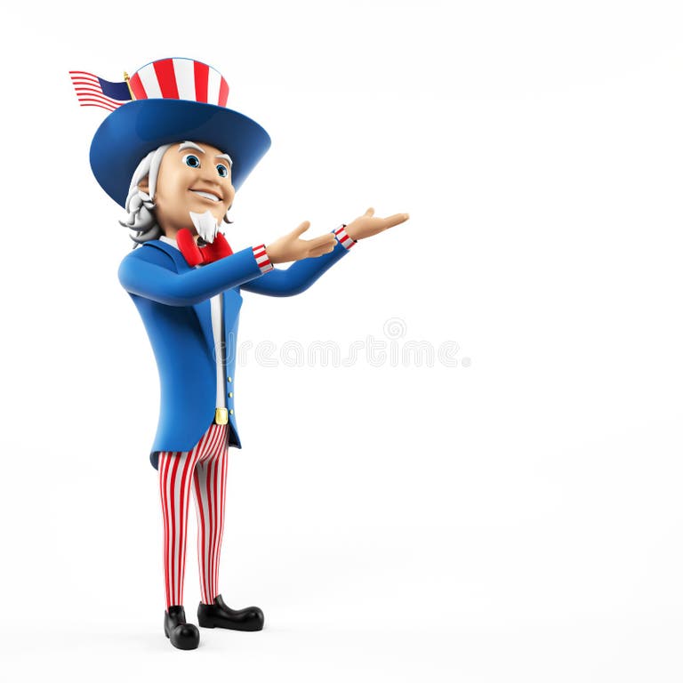 Uncle sam character stock illustration. Illustration of pointing - 25524677