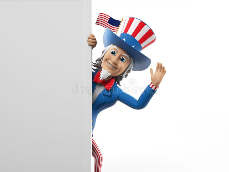 Uncle Sam - Future Taxes stock illustration. Illustration of future ...