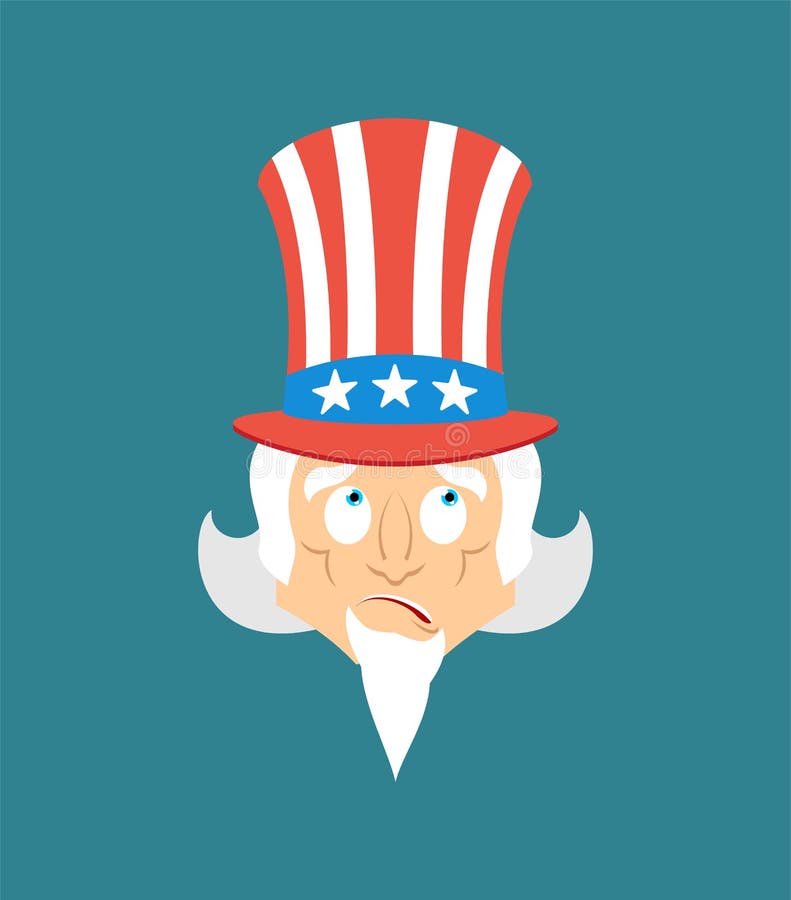 Uncle Sam Confused Emoji Oops. Man Perplexed Emotions. Uncle Sam ...