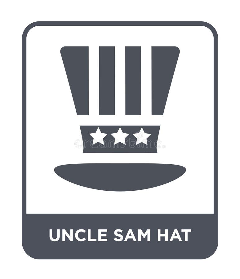 Uncle Sam Hat Icon In Trendy Design Style. Uncle Sam Hat Icon Isolated ...