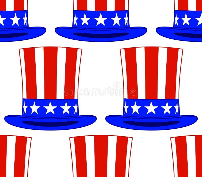Uncle Sam hat pattern stock vector. Illustration of emblem - 88967812