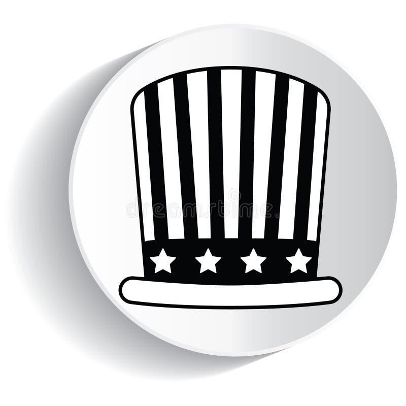 Uncle Sam Hat. Vector Illustration Decorative Design Stock Vector ...