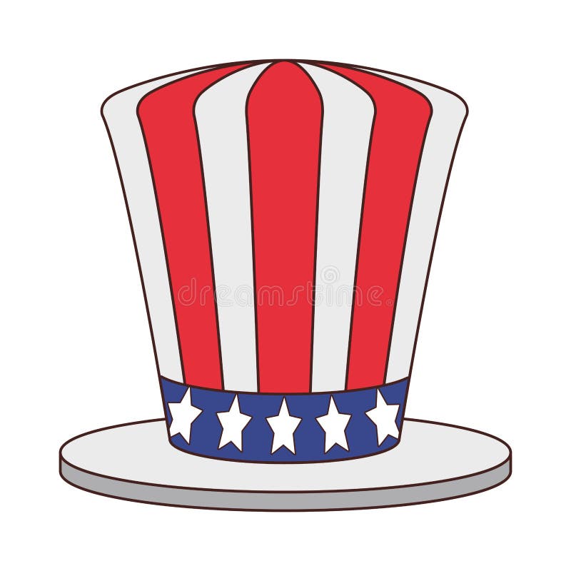 Uncle sam hat stock vector. Illustration of unity, stiped - 147544571