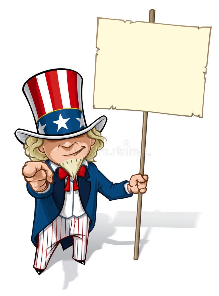 Cartoon Uncle Sam Pointing Finger Stock Illustrations – 368 Cartoon ...