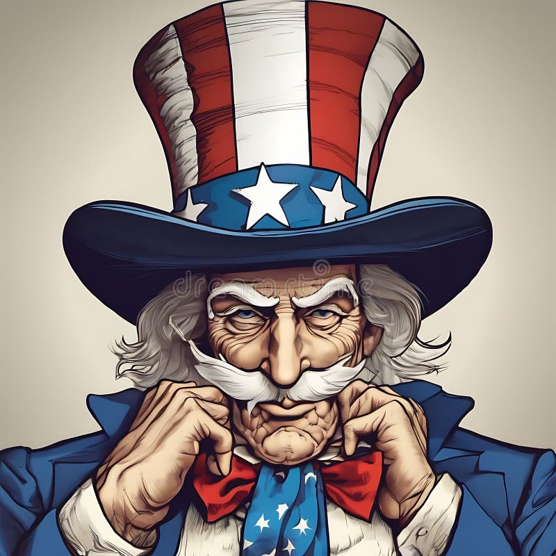 Uncle Sam Illustration Powerful Portrait Stock Illustration ...