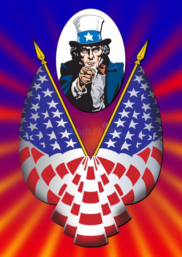 Uncle Sam poster stock illustration. Illustration of patriotism - 3856065