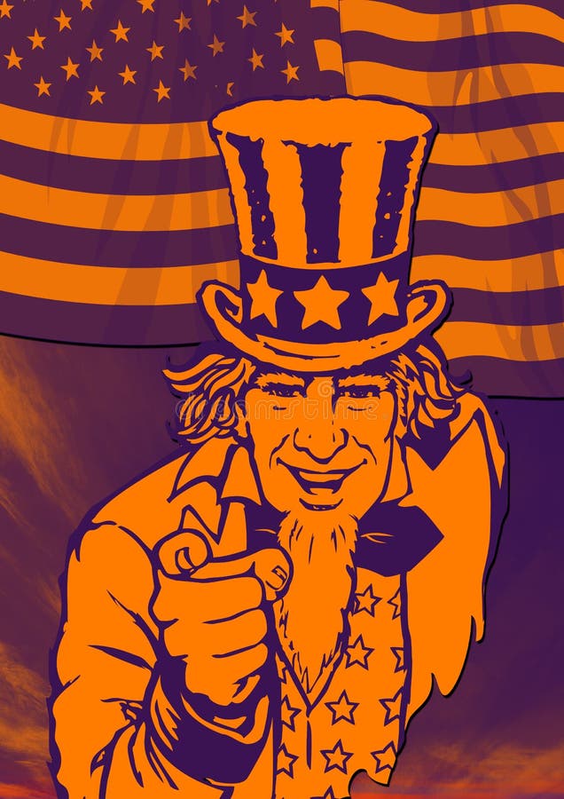 Uncle Sam for poster stock illustration. Illustration of power - 3856068