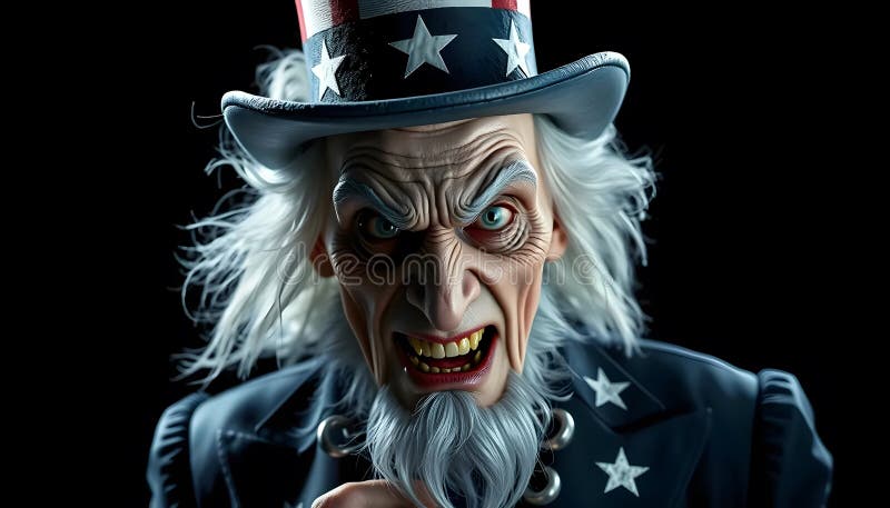 Uncle Sam S Dark Side: a 3D Render of a Sinister American Icon Stock ...