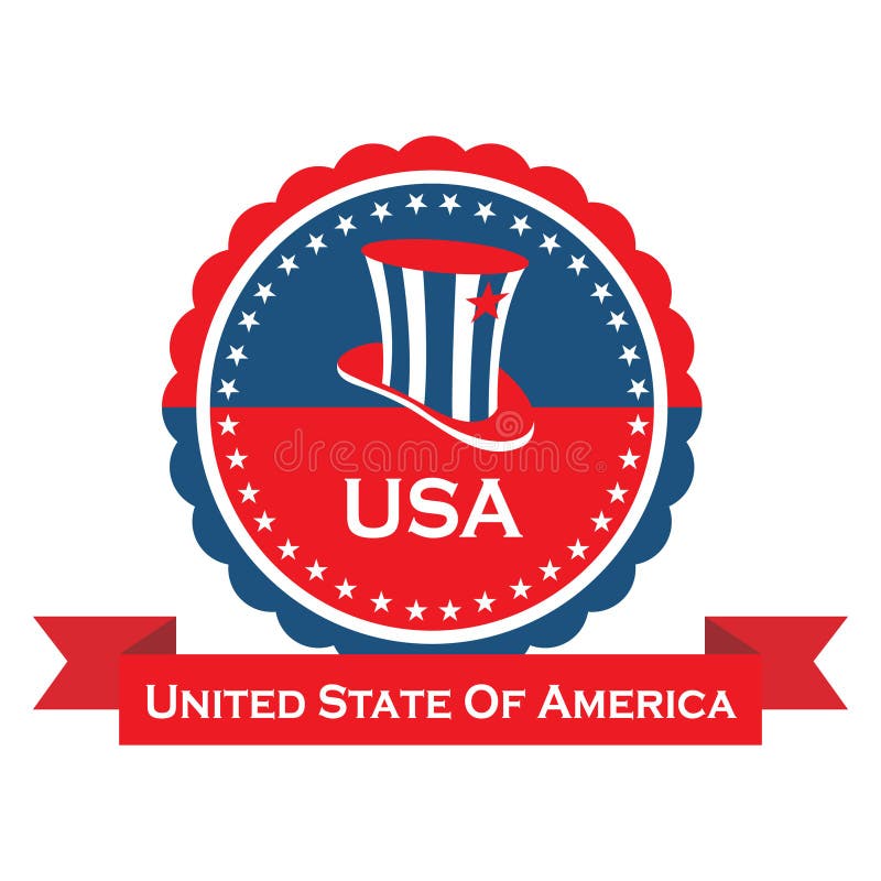 Uncle Sam S Hat Label. Vector Illustration Decorative Background Design ...