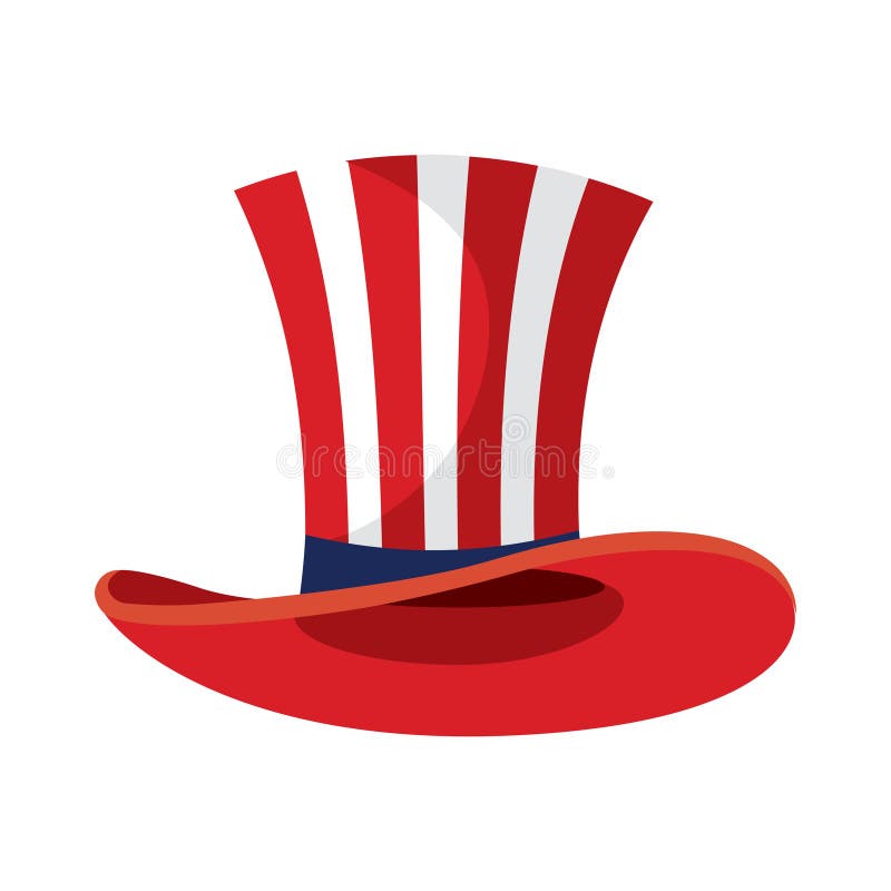 Uncle Sam Style Hat. Vector Stock Illustration - Illustration of pride ...
