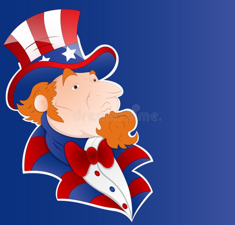 Uncle Sam Vector Sticker Art Stock Vector - Illustration of occasion ...