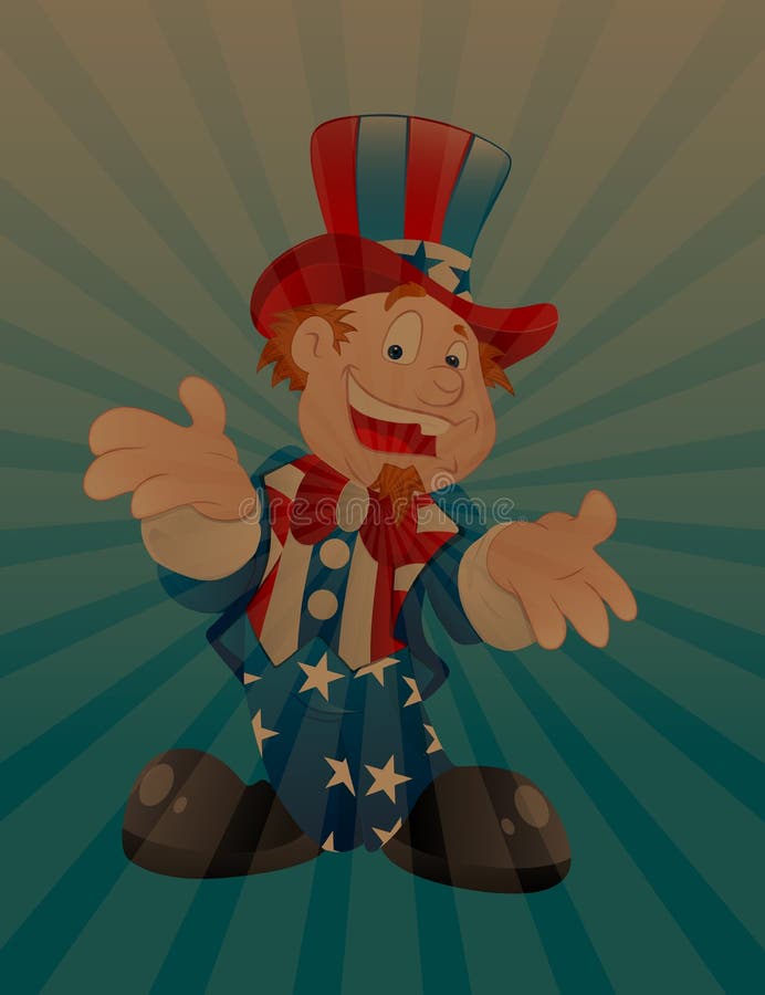 Uncle Sam Vintage Background Stock Illustration - Illustration of ...