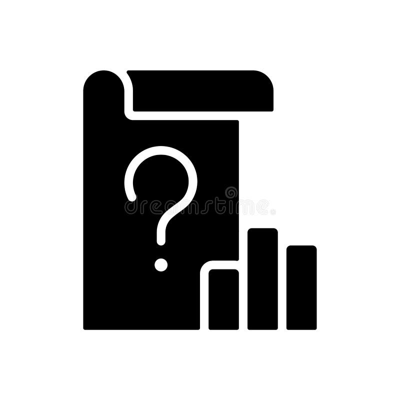 Unclear Data Black Glyph Icon Stock Vector - Illustration of silhouette ...