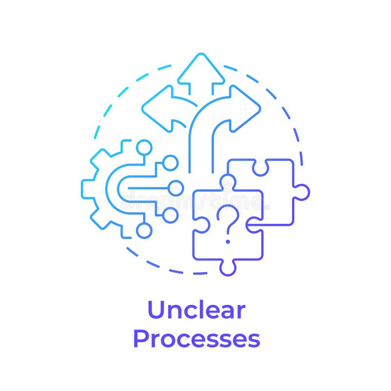 Unclear Processes Blue Gradient Concept Icon Stock Illustration ...
