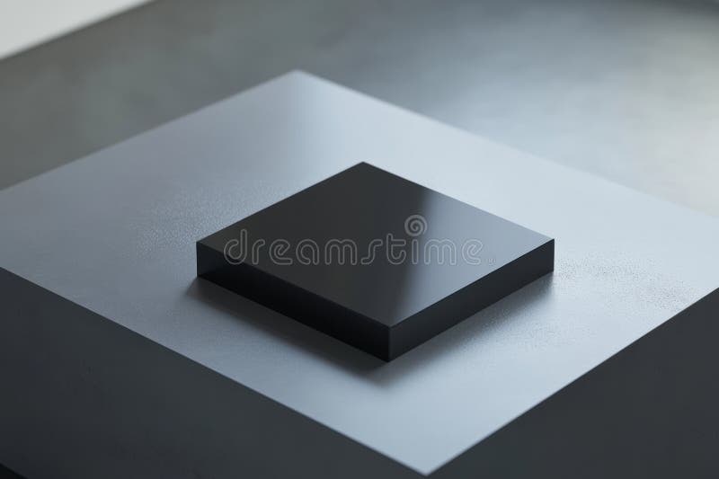 Uncluttered Surface with a Black Square Perfectly Centered, Offering a ...