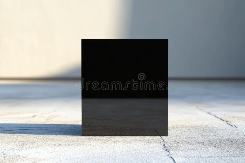 Uncluttered Surface Black Square Perfectly Centered Offering Clean ...