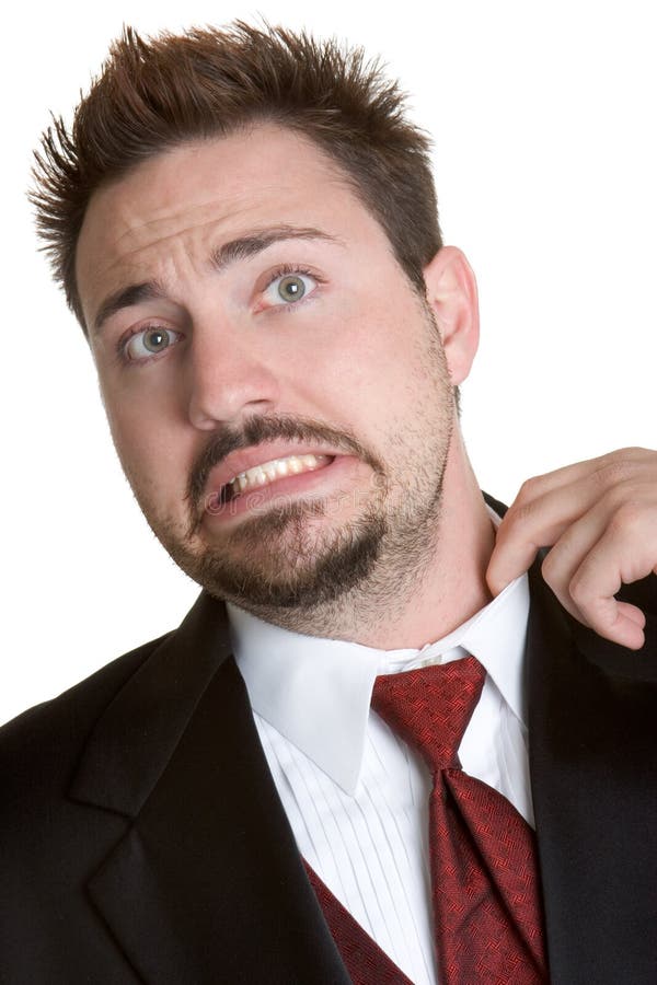 Uncomfortable Tuxedo Man stock photo. Image of white, background - 2338298